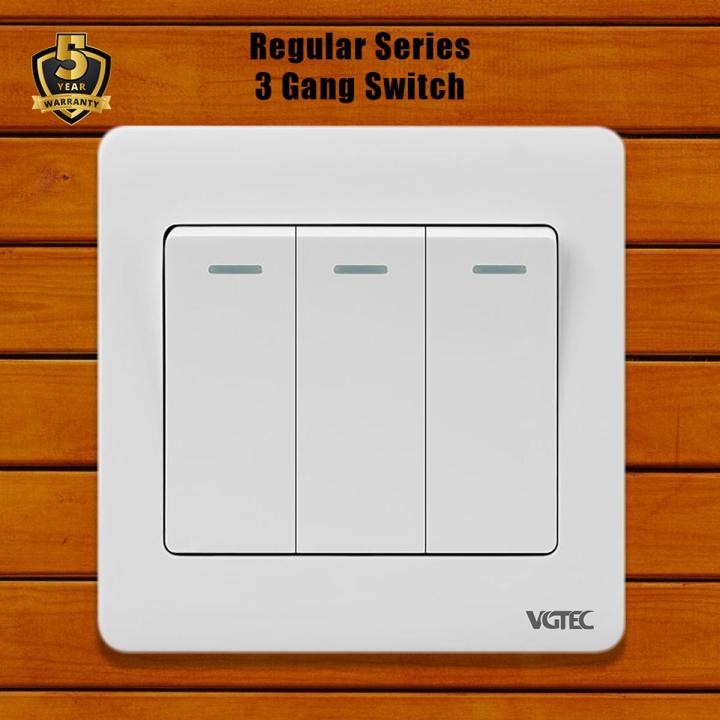 3 gang 1 way switch (Regular series) | Daraz.com.bd