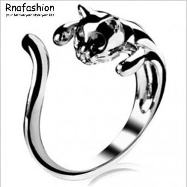 【VisioN Shop】No Minimum Order unique things glossy fashion cute cat ring opening -071 | Daraz.com.bd