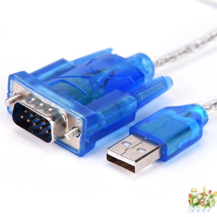 9 Pin DB9 blue USB to RS232 Serial Port Cable Serial COM Port Adapter ...