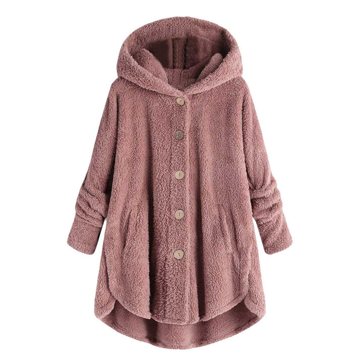 Winter Hoodie Women Irregular Hem Hooded Cute Hoodies Thick Cats Ears ...