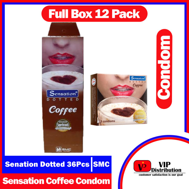 SMC Sensation Coffee Super Dotted Condom For Men Full Box 3x12=36pcs | Daraz.com.bd