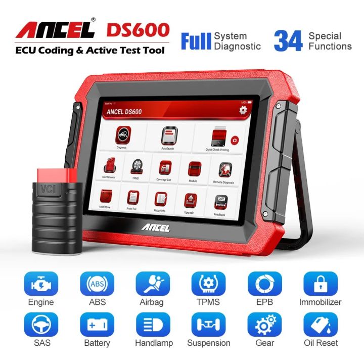2024 Newest ANCEL DS600 Automotive Scanner Professional ECU Coding DPF ...