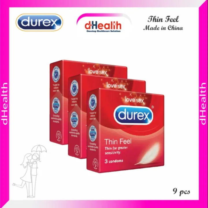 Durex Thin Feel Condom - 3s Combo Pack (3x3)= 9 Pcs | Daraz.com.bd