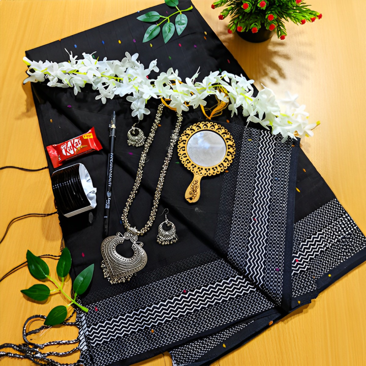 Saree Combo Gift Set Black (Valentine Special) | Daraz.com.bd