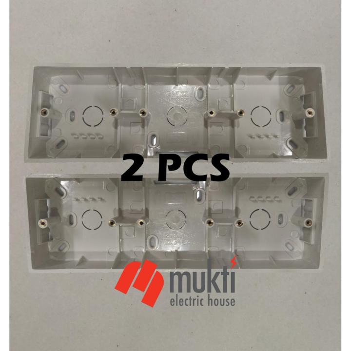 2Pcs Three Gang China Made MK Type White PVC Junction Box For ...
