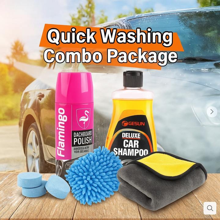 Quick Car Washing Combo Package – Car Wash Shampoo, Towel, Washer ...