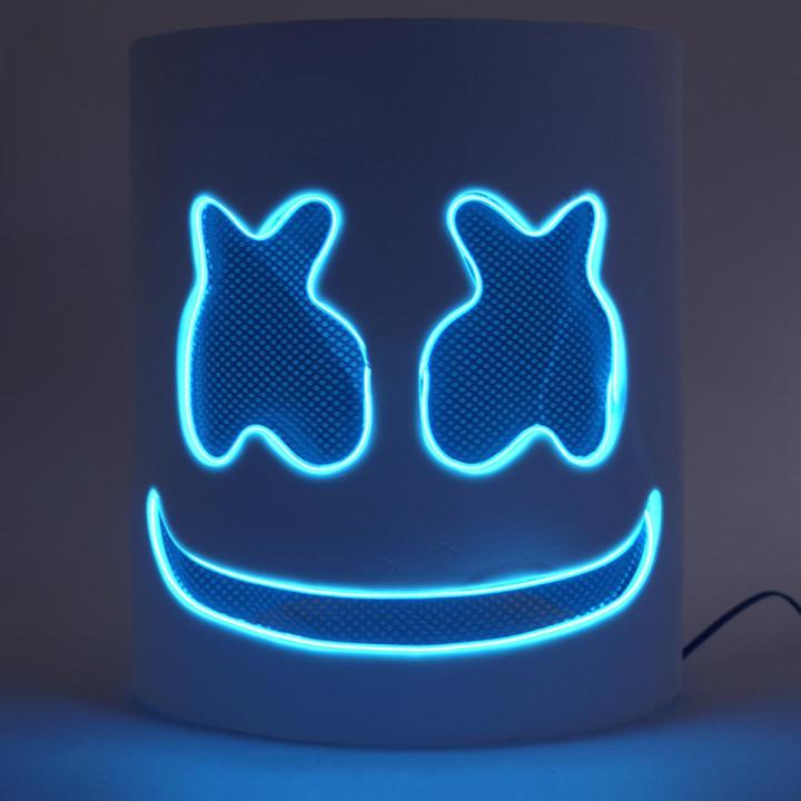 Christmas LED Mask Full Head Music Marshmallow Helmet Cosplay | Daraz ...
