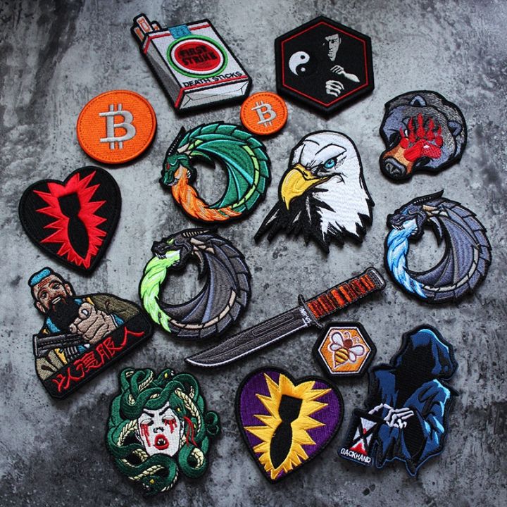 [Custom-made Velcro patch] 3D embroidery Velcro patch creative armband ...