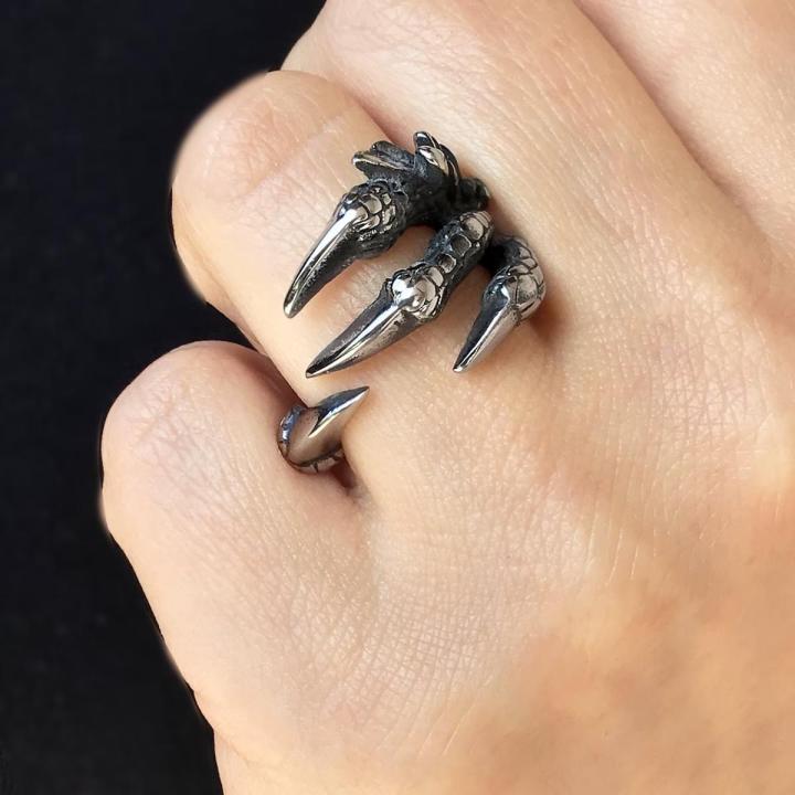 Eagle claw ring for Men Resizable Dragon Claw Ring for Man Free Size ...
