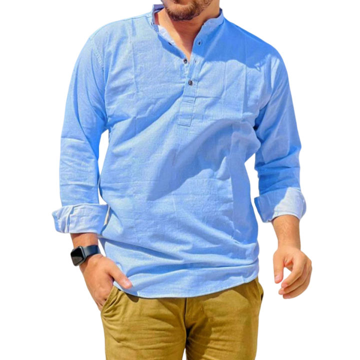 Katua | Trendy Men's Sky Color Formal Katua | Fatua | Daraz.com.bd