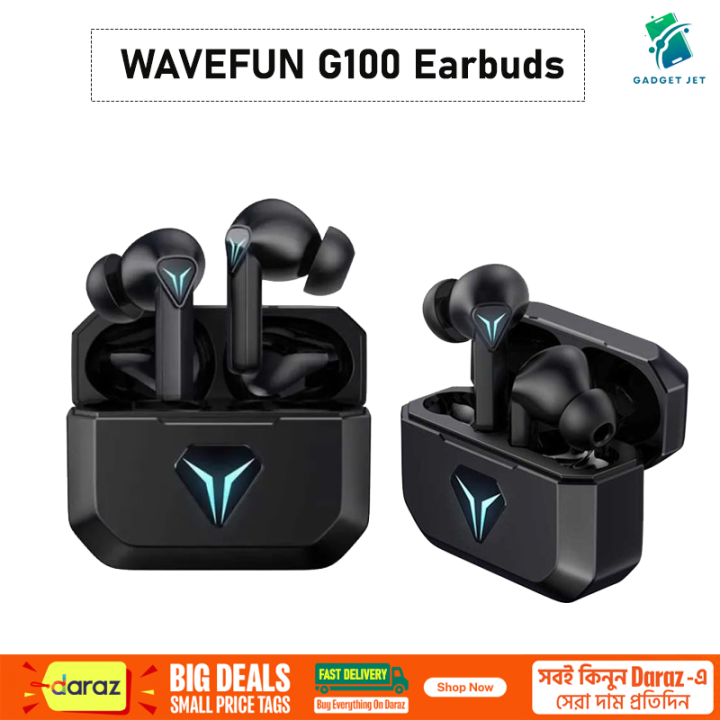 WAVEFUN G100 Bluetooth Earbuds Gaming Earphone Wireless Earbuds | Daraz ...