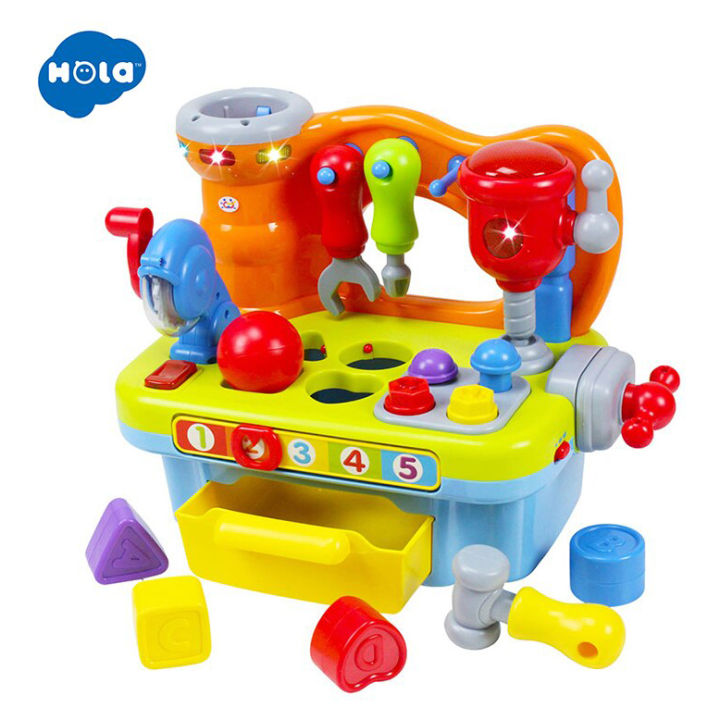 HOLA Baby Tools Set Toy Workshop Toy with Sound and light Kids Early ...