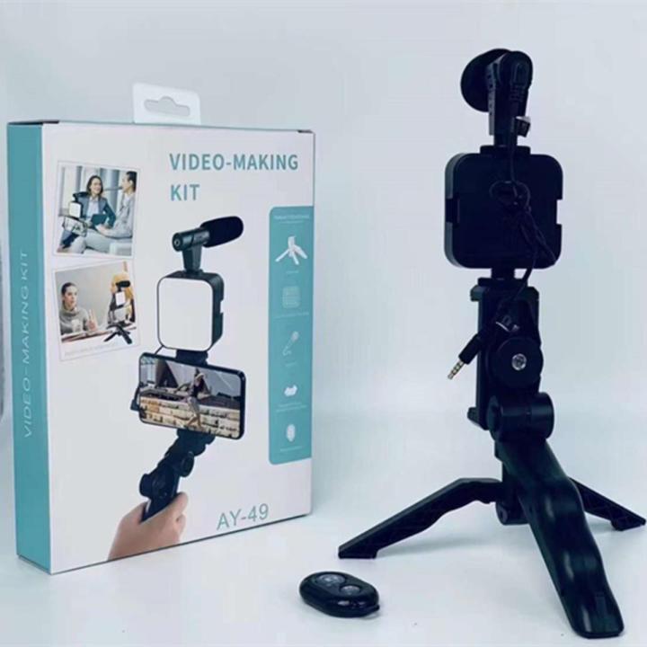 AY-49 Smartphone & Camera Vlogging Studio Kits Video Shooting Photography Suit with Microphone ...