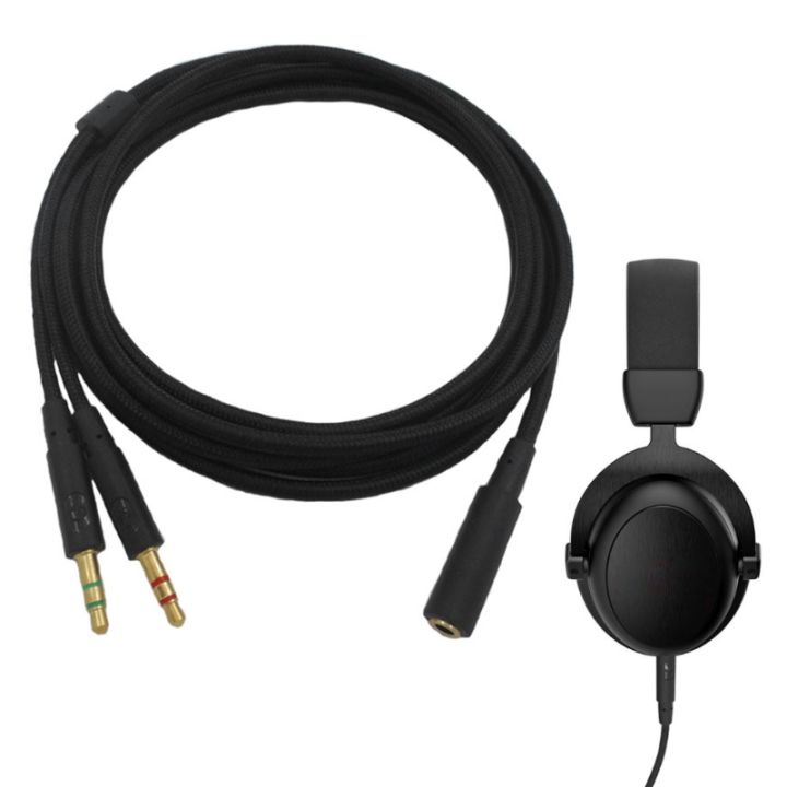 3.5mm 2 In 1 Gaming Headset Audio- Extend Cable For Hyperx Cloud Ii ...