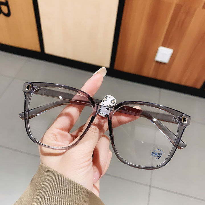 Large Frame Transparent Computer Glasses Frame Women Anti Blue Light ...