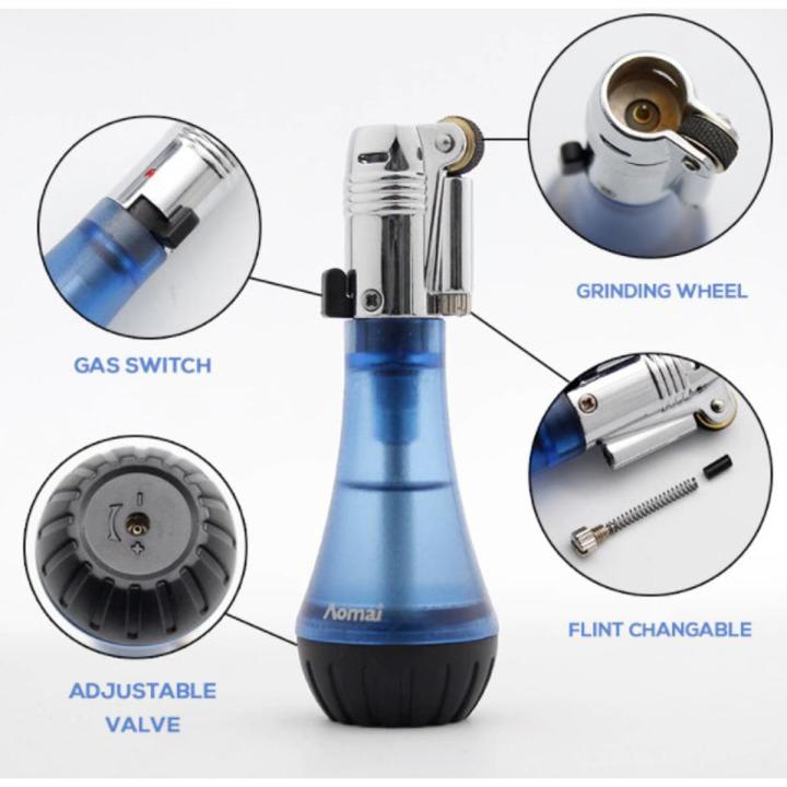 Flame Lighter Creative Ghost Fire Lighter Refillable Butane Nylon ...