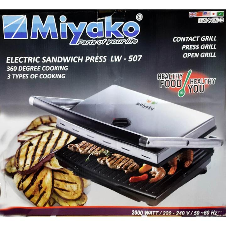 Miyako Electric Sandwich Press Contact Grill, Grill Sub Sandwich Maker ...