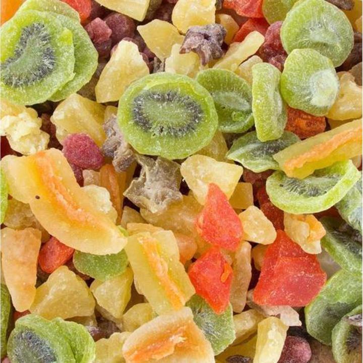Dry Fruits Mix with Mango, Orange, Papaya, Strawberries, Plum Fruit, Avocado, Muskmelon Fruit ...