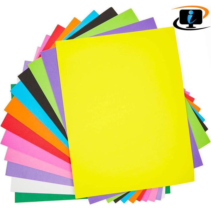 Color Paper A4 for Craft, Art & Photocopy-100 Sheets. 10 Colour. 80GSM ...