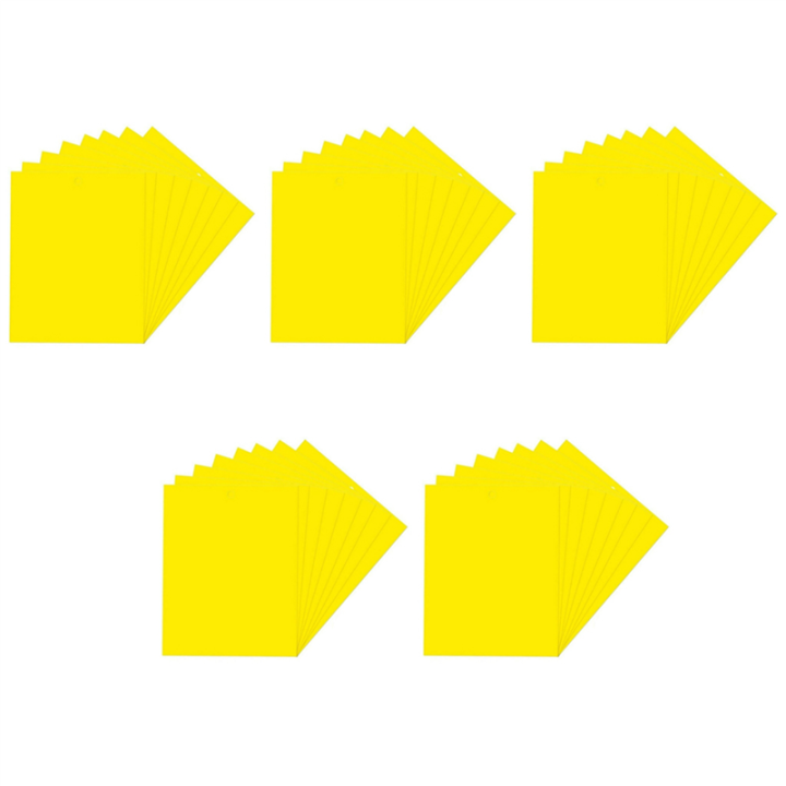 500Pcs Sticky Fly Trap Paper Yellow Traps Fruit Flies Insect Glue ...