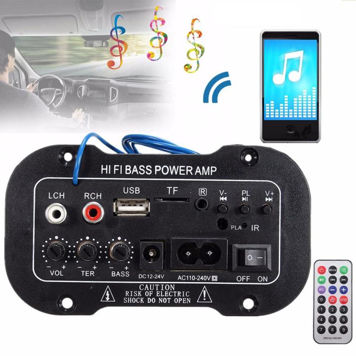 220V Car Bluetooth 2.1 Hi-Fi Bass AMP Mini Car Car Amplifier Radio ...
