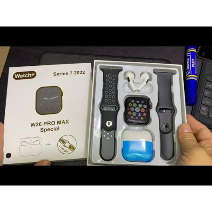 W26 Pro Max Specials Smartwatch With TWS Earbuds Dual Set Strip | Daraz ...
