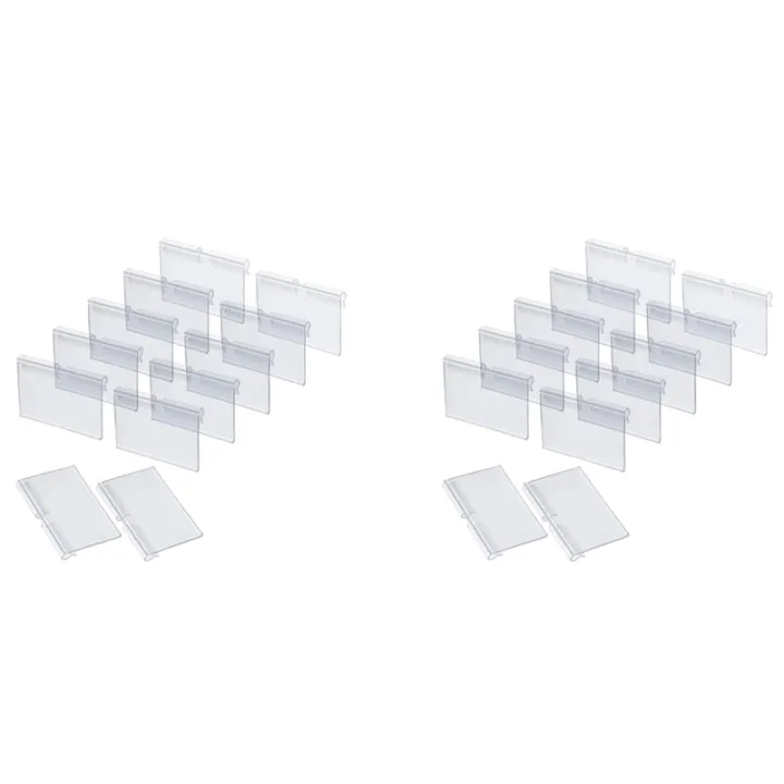 400Pcs Clear Plastic Label Holders for Wire Shelf Retail Price Label ...
