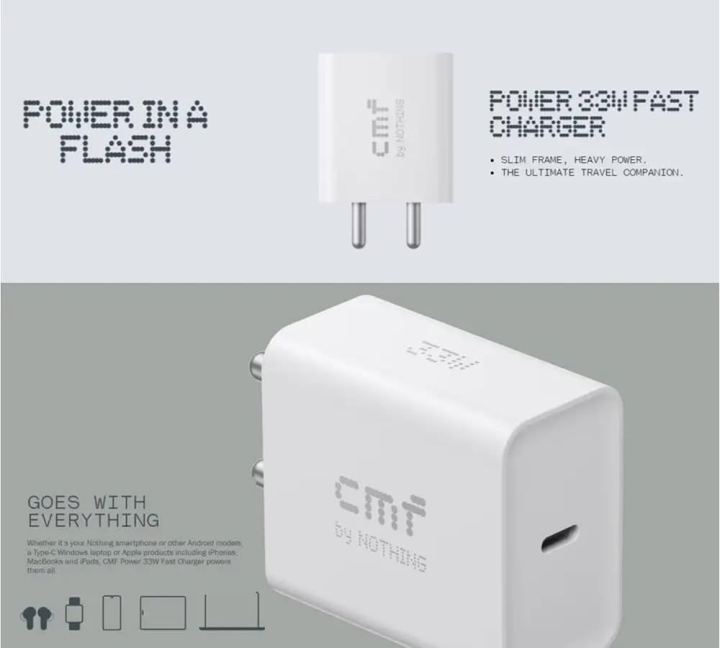 CMF by Nothing 33W Type-C Power Rapid Fast Charger Adapter for CMF ...