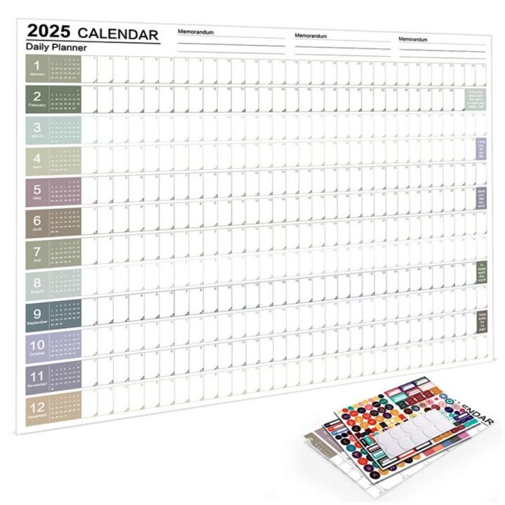 2025 Calendar writable sheet paper Planner daily pad Agenda for office ...