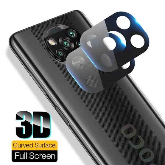 Full Coverage Full Curve Camera Lens Protector Glass For Xiaomi Poco x3 ...