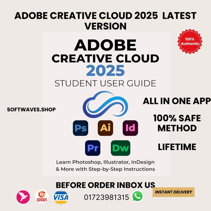 Adobe Creative Cloud 2025 All in 1 App Lifetime Photoshop, illustrator ...