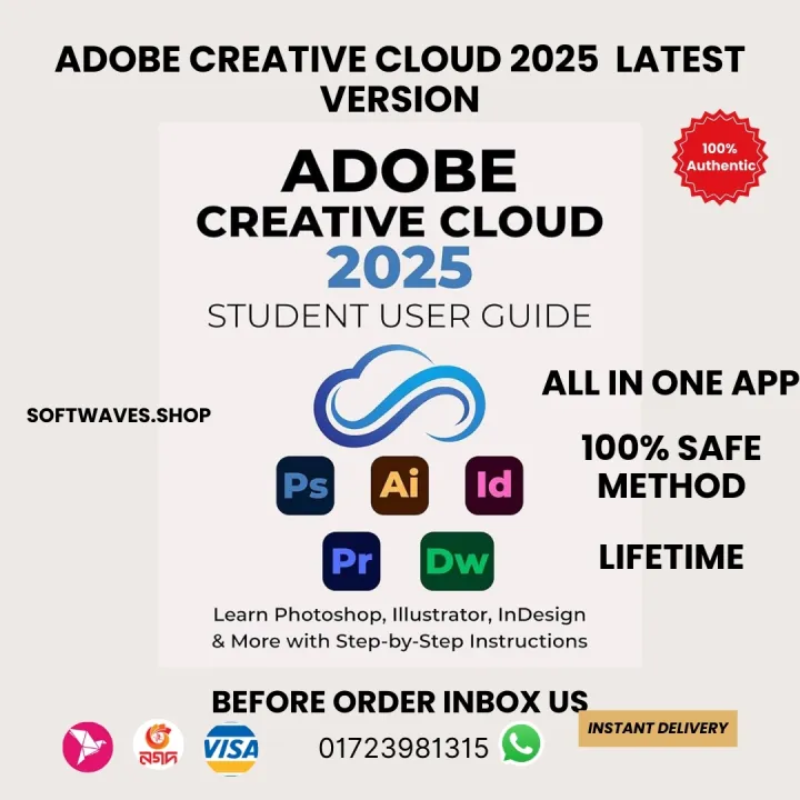 Adobe Creative Cloud 2025 All in 1 App Lifetime Photoshop, illustrator ...