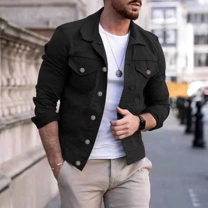 Best Colour Denim Winter Jacket For Men - Denim Jacket | Daraz.com.bd