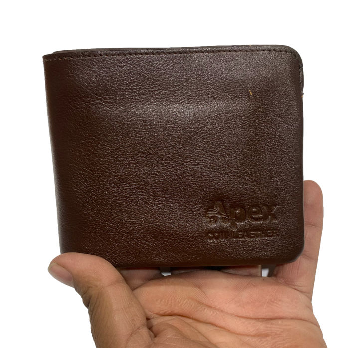 Apex 100% Leather Wallet For Men With Zipper | Daraz.com.bd