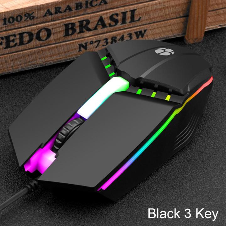 USB Wired Coumpter Gaming Mouse Colorful Glowing Ergonomic Gaming Mouse 4 Button 1600DPI LED ...