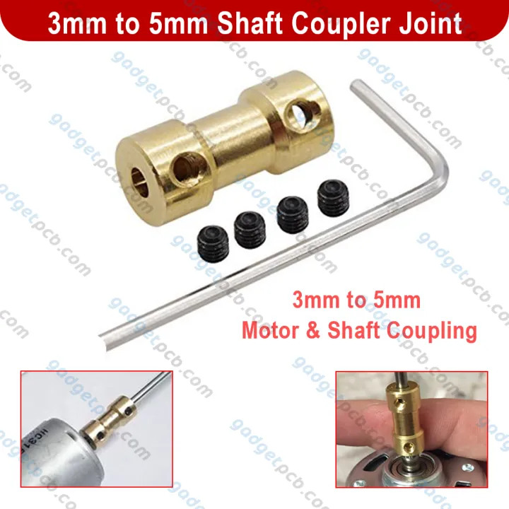 Coupler 5mm To 3mm Universal Motor Shaft Joint Coupling Connector For ...