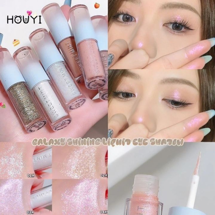 6 Colors Shiny Sequin Liquid Eyeshadow Stick Waterproof Long Lasting ...