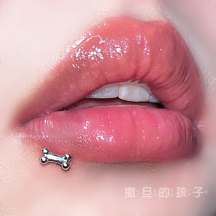 Bone Labret Titanium Steel Lip Ring Sweet Cool Hot Girl Ear bone stud ...