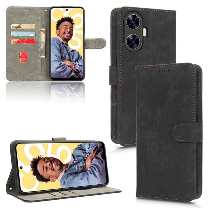 Vantime for Realme C55 Multi-functional PU Leather Phone Case Wallet ...