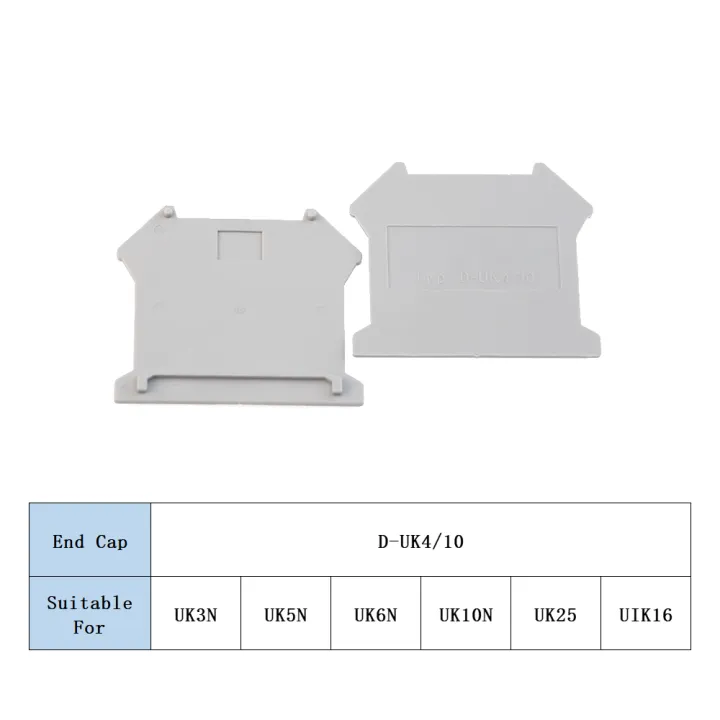 10pcs D-Uk4/10 For Uk 3n Uk5n Uk6n Uk10n Uik16 Uk25terminal Block ...
