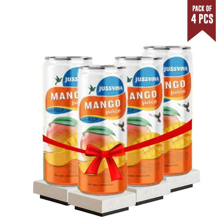 JUSSVINA Mango Juice With Pulp 230ml Pack of 4pcs | Daraz.com.bd
