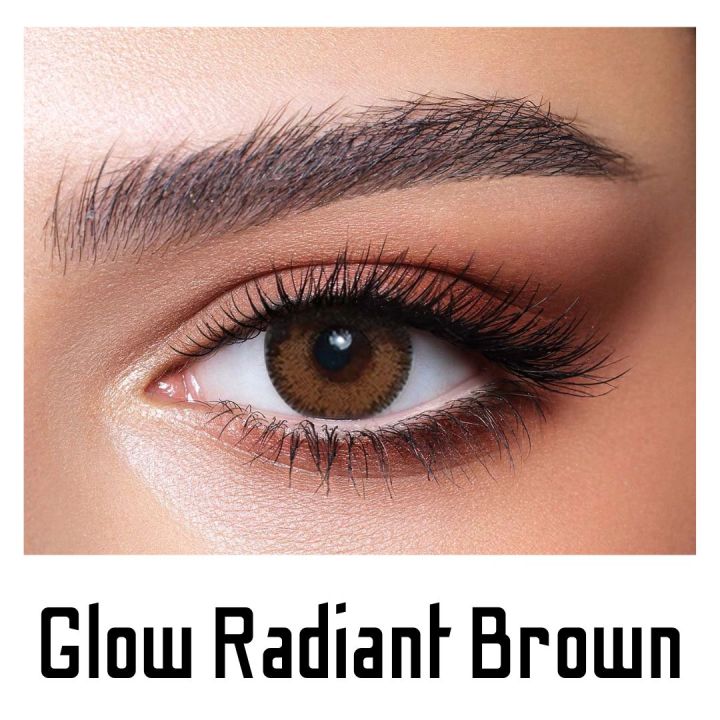 Bella Radiant Brown Glow Color Contact Lens with Regular Kit Box. For ...