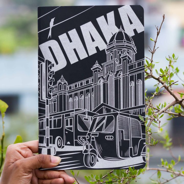 Dhaka (Line) Black Silver Cover Notebook (SN202309382) | Daraz.com.bd