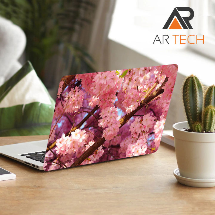 Flower Pink Laptop Sticker Laptop Skin Sticker for laptop Back Side AR ...