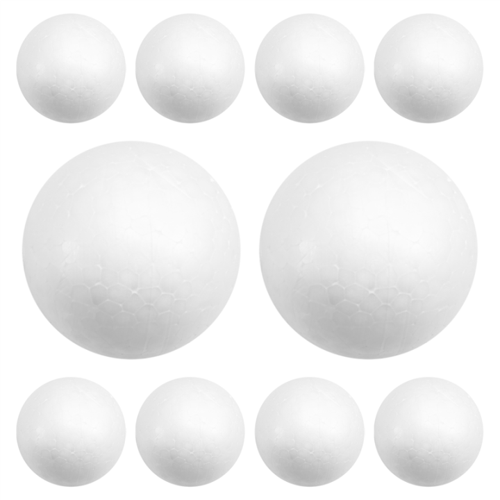 10x Decoration Modelling Craft Polystyrene Foam Ball Sphere 6cm-White ...