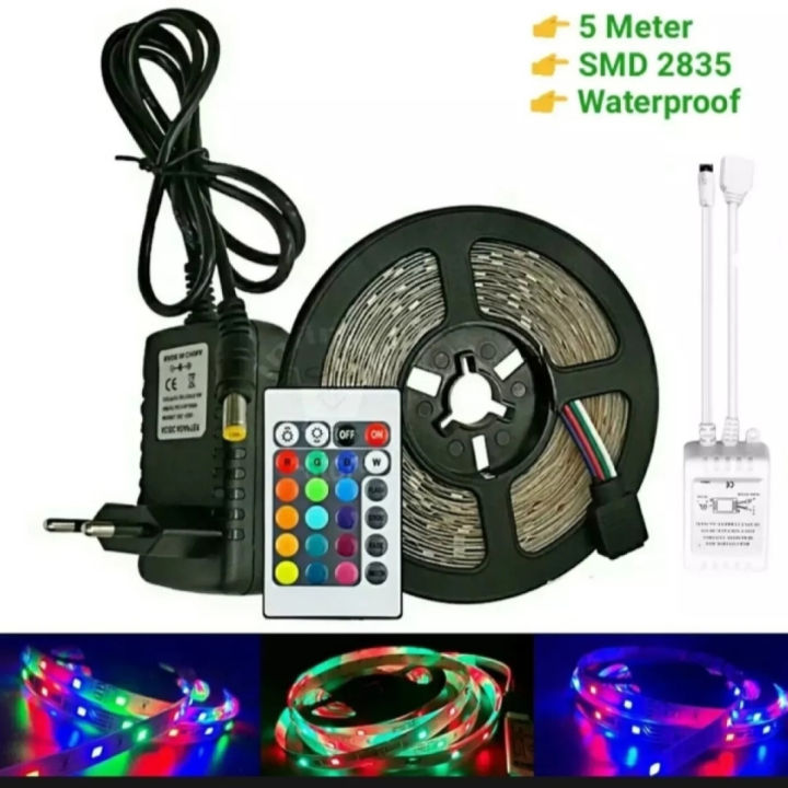 16 Feet Rgb Remote Control Led Strip Light - Rgb Light | Daraz.com.bd