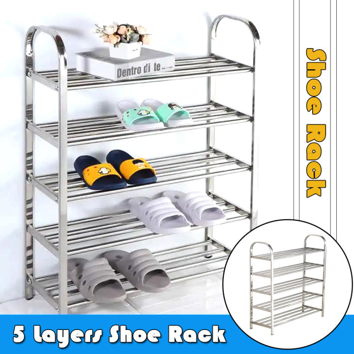 5-Tier Stainless Steel Shoe Rack | Daraz.com.bd