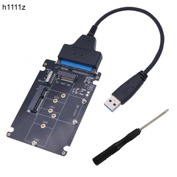 SSD Adapter M.2 NGFF or MSATA to SATA 3.0 Adapter USB 3.0 to 2.5 SATA ...