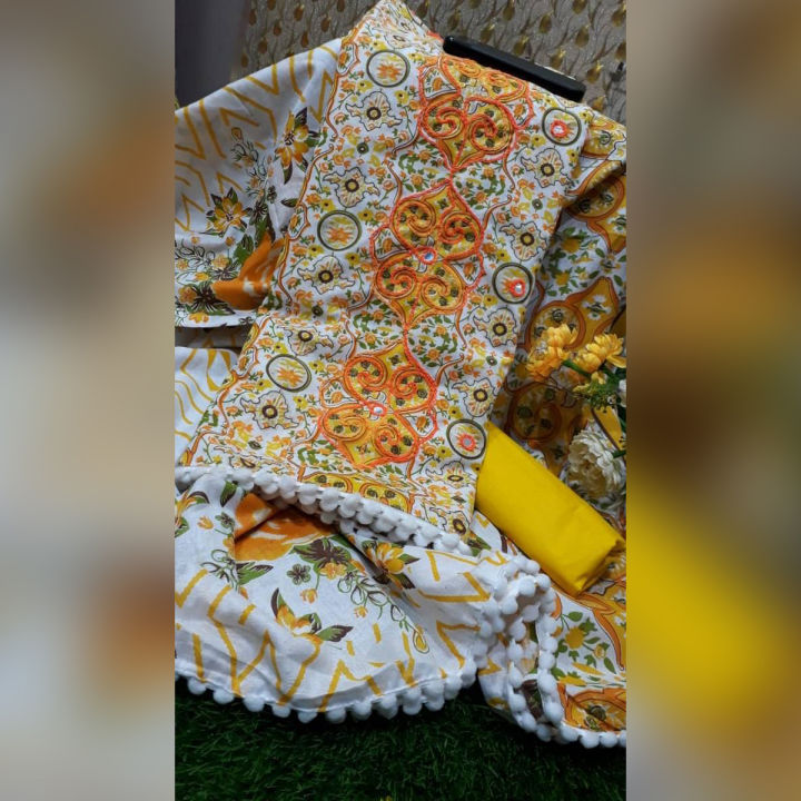 Joypuri Ari Work Cotton Print Shalwar Kameez | Daraz.com.bd