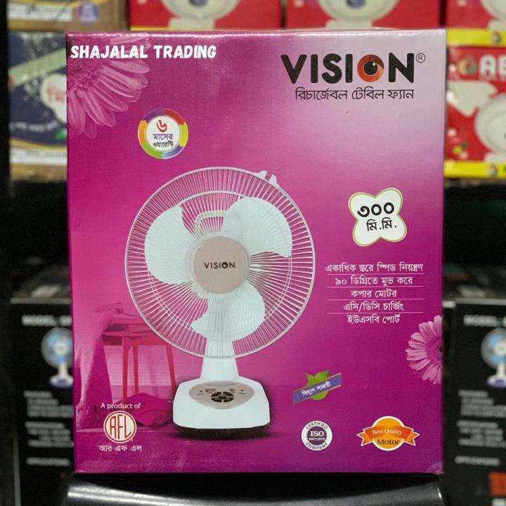 VISION Rechargeable Fan 12 Inch | Daraz.com.bd